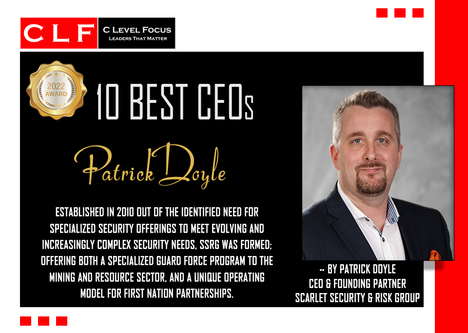 Patrick Doyle, CEO & Founding Partner of Scarlet Security & Risk Group ...